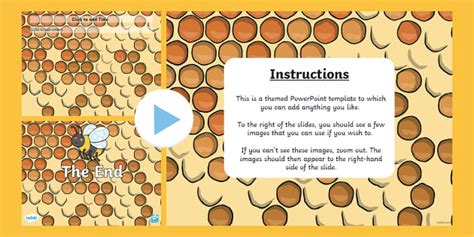 Honeycomb Themed Editable Powerpoint Template Teacher Made