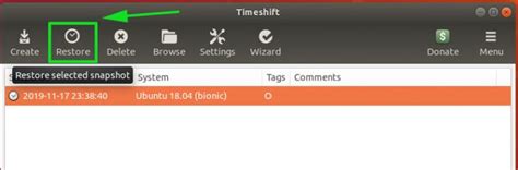 how to use timeshift to backup and restore ubuntu linux