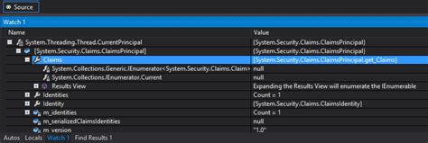 Examine User Identity And Claims From Visual Studio Debugger Coding Out Loud