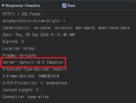 Nginx Servertokens 서버 정보 명시 여부 결정 Nginx Servertokens 서버 정보 명시 여부 결정