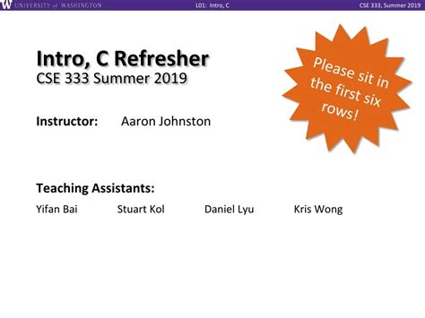 ppt intro c refresher cse 333 summer 2019 powerpoint presentation
