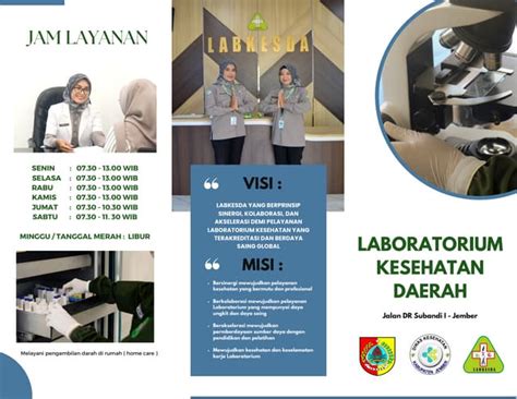 Leaflet Lab Klinik Laboratorium Keaehatan Daerah Ppt Free Download