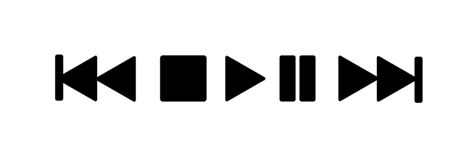 Play Pause Stop Rewind Icons