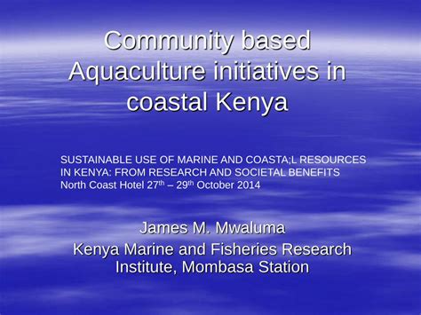 Pdf Community Based Aquaculture Initiatives In Coastal · Community Based Aquaculture