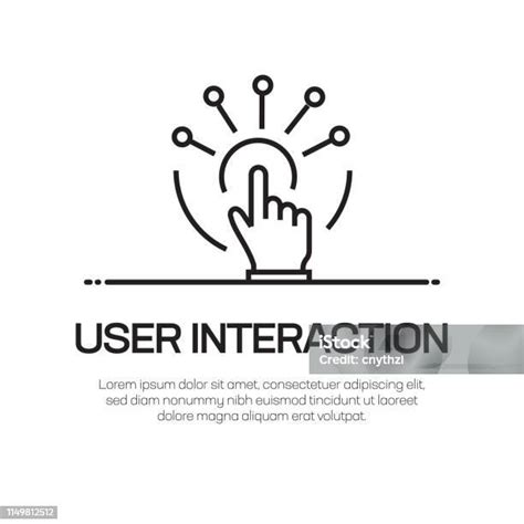사용자 상호 작용 벡터 라인 아이콘간단한 얇은 라인 아이콘 프리미엄 품질 디자인 요소 벡터에 대한 스톡 벡터 아트 및 기타 이미지 벡터 터치스크린 기술 Istock