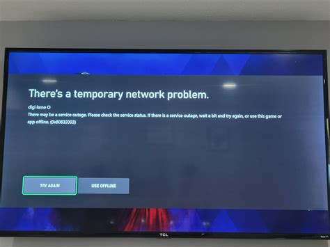 Temporary Network Problem Xbox Rpga2k23