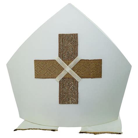 Mitra Cruz Pasamanería Dorada Vebi Confezioni Venta Online En Holyart