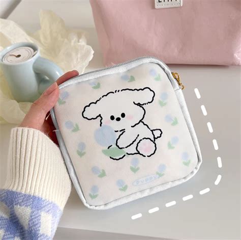 당일출고🚀11할인 귀여운 미니파우치 강아지 파우치 화장품파우치 생리대파우치 학생 파우치 에이블리