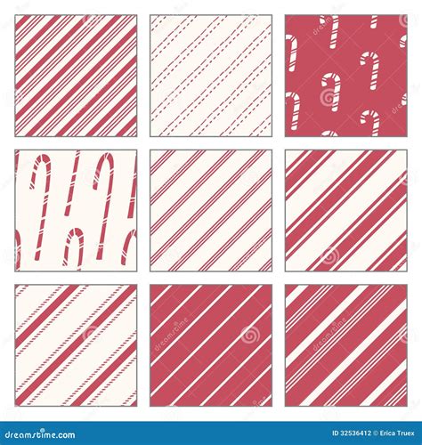 Candy Cane Patterns Stock Vector Illustration Of Peppermint 32536412