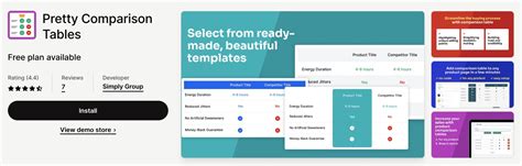 How To Create Comparison Tables On Shopify With Pretty Comparison Tables App Hura Tips