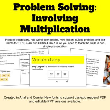 Multi Step Problem Solving Involving Multiplication PDF Version