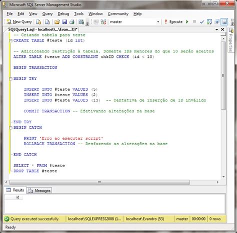 Sql Server Dicas Tratamento De Erros No Sql Server Try Catch