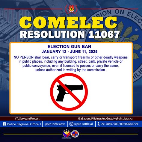 Police Comelec Resolution 11067