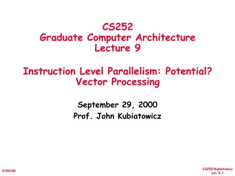 Ppt September 29 2000 Prof John Kubiatowicz Powerpoint Presentation Id3002690