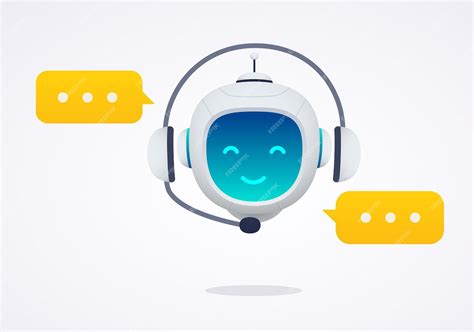 Premium Vector Chat Bot In Headphones Robot Assistant For Customer Support Concept Of Virtual