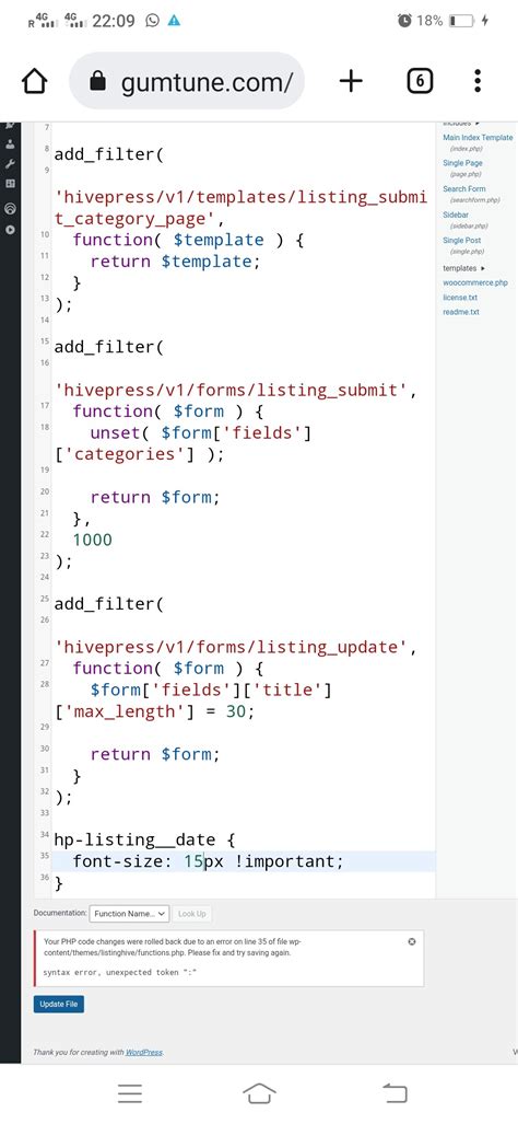 How To Change The Font Size Via Code Snippet HivePress HivePress Community