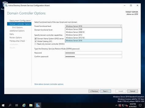 Windows Server 2019：active Directory Server Construction Adds Installation Domain Controller
