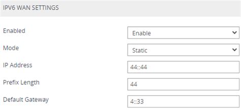 Configuring WAN IP Address