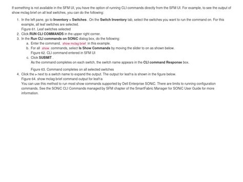 Run Cli Commands In Sfm Sonic Smartfabric Manager For Poweredge Servers Deployment Guide