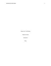 Human Sex Trafficking Edited 1234 Docx HUMAN SEX TRAFFICKING 1 Human Sex Trafficking Babe S