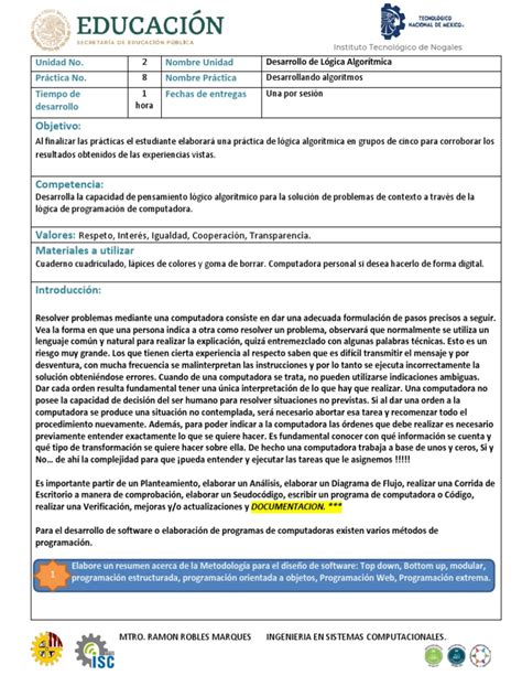Manual Unidad Ii Algoritmos Pdf Algoritmos Programación De
