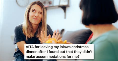 She Told Her Future Mother In Law She Needed A Separate Meal On