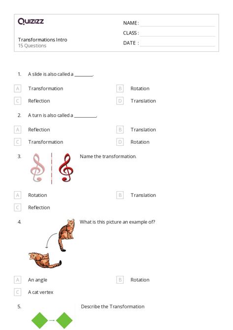 50 Transformations Worksheets For 7th Grade On Quizizz Free And Printable