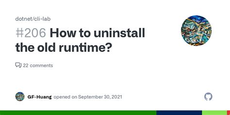 How To Uninstall The Old Runtime · Issue 206 · Dotnetcli Lab · Github