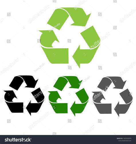 Universal Recycling Symbol International Symbol Used Stock Vector Royalty Free 1455530375