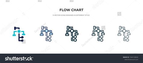 Flow Chart Icon Different Style Vector Stock Vector Royalty Free Shutterstock