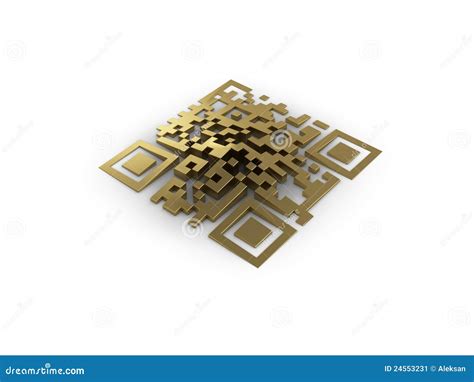 3d Rendered Concept Of A Qr Code Stock Illustration Illustration Of