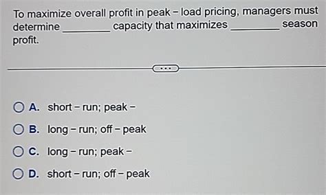 solved to maximize overall profit in peak ﻿load pricing
