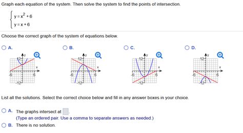 solved please graph each equation of the system then solve