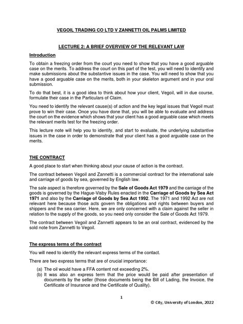 Advanced Civadv Vegoil Lecture Note 2 A Brief Overview Of The
