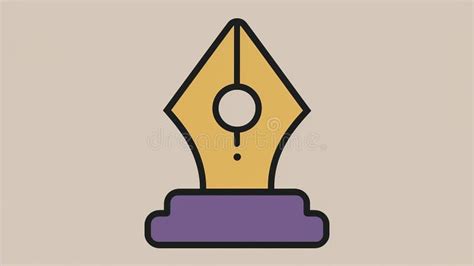 Picture Of Diamomd Shape Nib In Golden Colour On Solid Background Generative Ai Stock Image