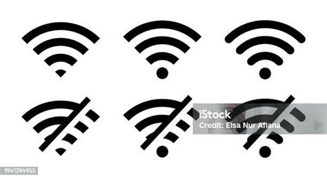 Disconnect Wifi Icon Set Collection Lost Wireless Connection Symbol