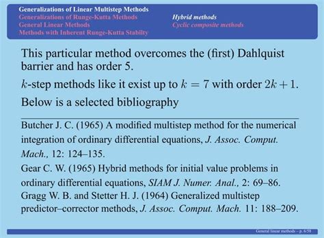 General Linear Methods Ppt