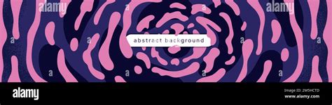 Abstract Deep Melt Blob Wave Banner Dynamic Fluid Melt Doodle Pattern
