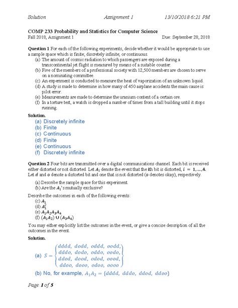 comp 233 f18 assignment 1 solution solution assignment 1 comp 233