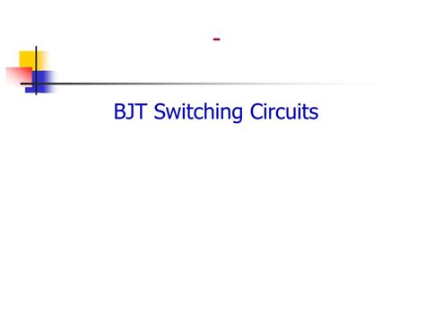 PPT BJT Switching Circuits PowerPoint Presentation Free Download ID 3295013