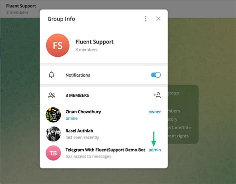 Managing Tickets Using Telegram Fluent Support
