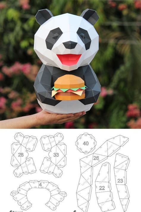 Origami Panda Tutorial Diy Paper Животные своими руками Бумажные