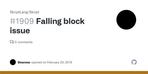 falling block issue · issue 1909 · skriptlang skript · github