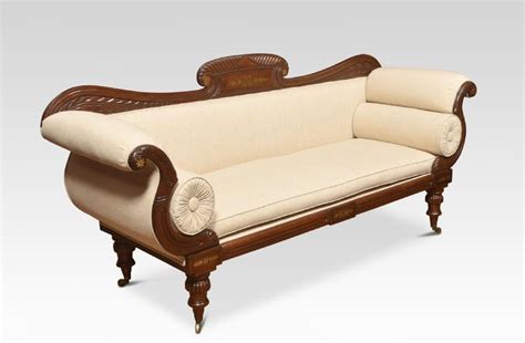 Regency Intarsie Mahagoni Messing Scroll End Sitzbank Bei Pamono Kaufen