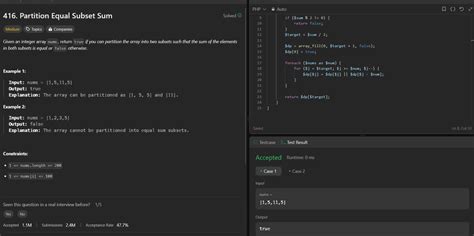 416 Partition Equal Subset Sum Dev Community