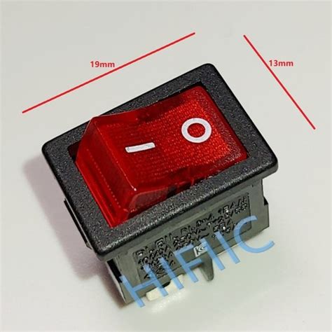 Rleil Rl3 4 Power On Off Rocker Switch 4 Pins 104a 250vac T12555 Red