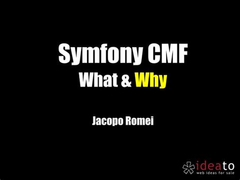 Symfony Cmf Php Conference Brazil 2011 Ppt