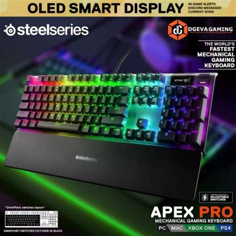 Promo Steelseries Apex Pro RGB OLED Mechanical Keyboard Gaming Diskon 9 Di Seller SAFKA STORE