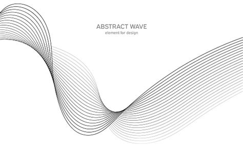 디자인에 대 한 추상 웨이브 요소입니다 디지털 주파수 트랙 이퀄라이저 양식에 일치 시키는 라인 아트 배경입니다 벡터 일러스트입니다 혼합 도구를 사용 하 여 만든 선과