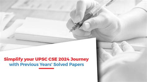 Simplify Your Upsc Cse Journey With Previous Years Solved Papers